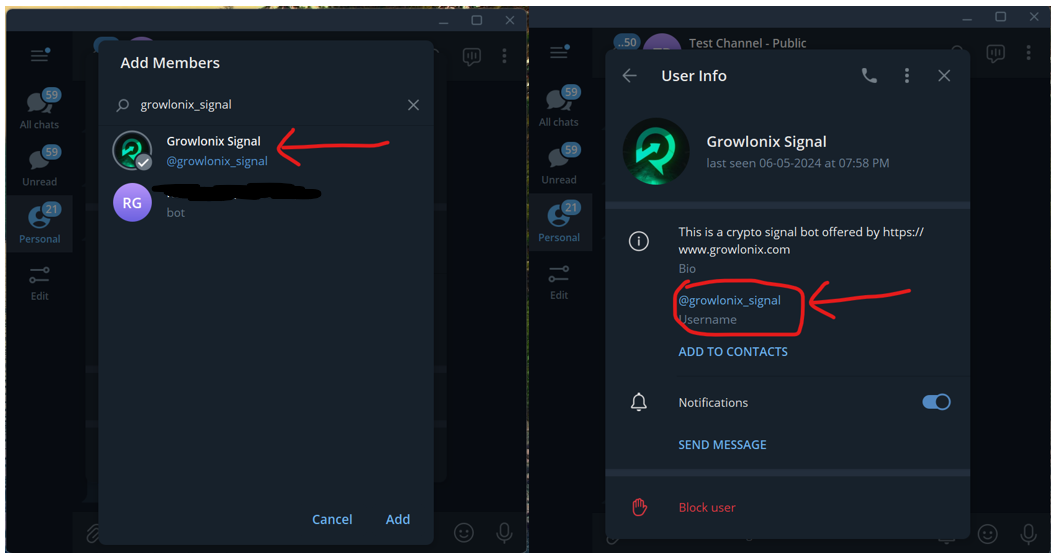 Telegram Signal Bot - Trading on Top Telegram Channel | Growlonix