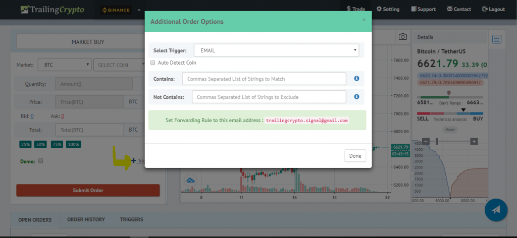 TradingView Signal Bot - Email Notification Based Alert Signal