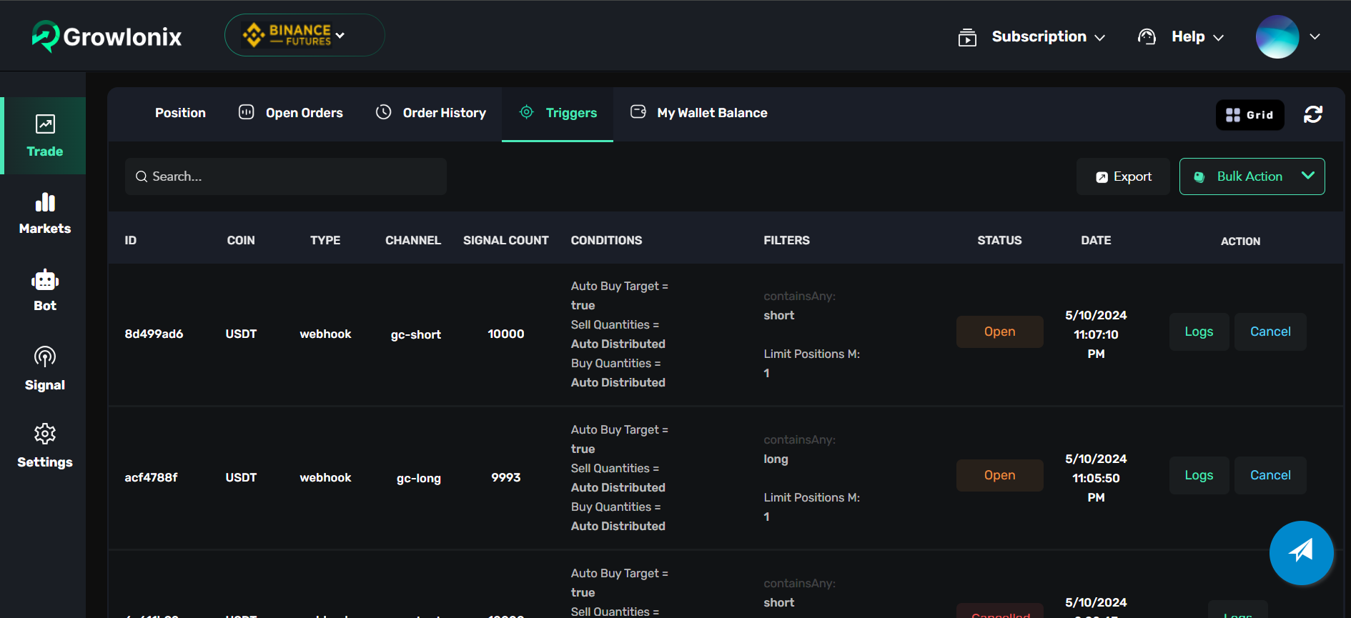 Telegram Signal Bot - Trading on Top Telegram Channel | Growlonix