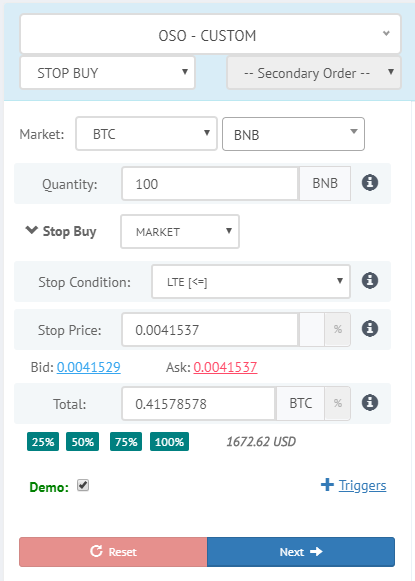 Custom OSO Orders - Crypto Trading Bot - TrailingCrypto